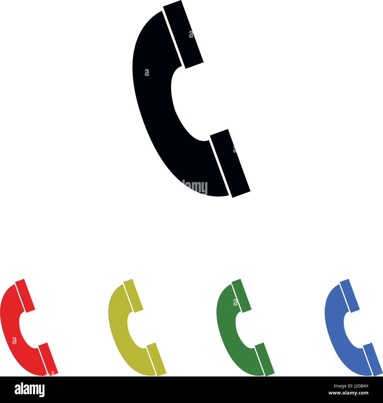 Set of phone handset icon Stock Vector Image & Art - Alamy