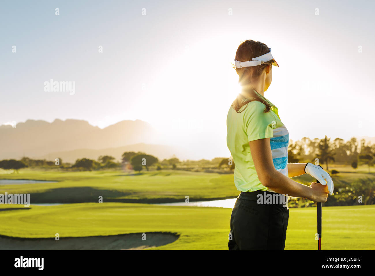 Female golfer rear view hi-res stock photography and images - Alamy