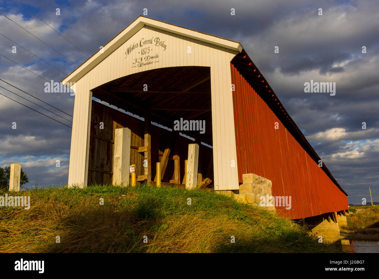 Covered Bridge over the East Fork of the White River in Medora, Indiana ...