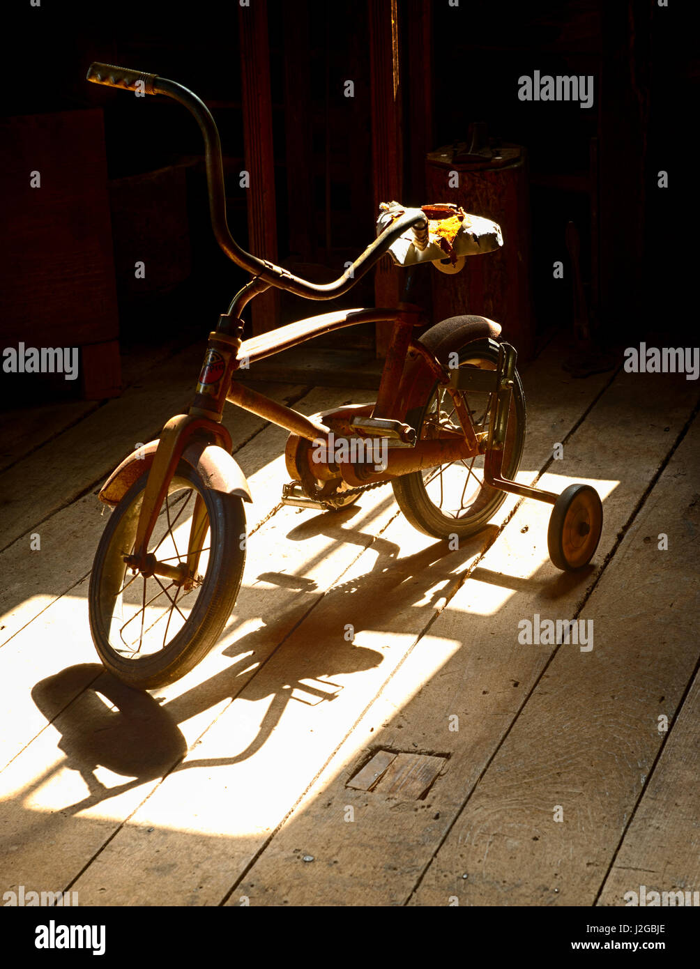 Child bicycle at the former grist mill that is now the Museum of ...
