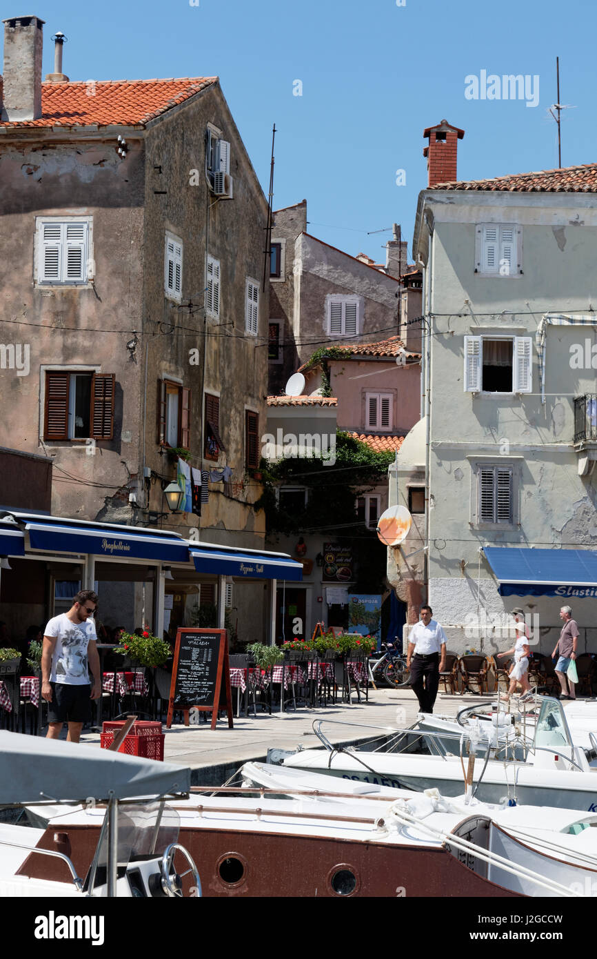 Coastal town of Cres on the Cres Island in Adriatic Sea, Croatia Stock ...
