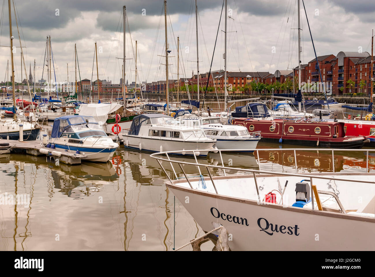 Preston docks marina Stock Photo - Alamy