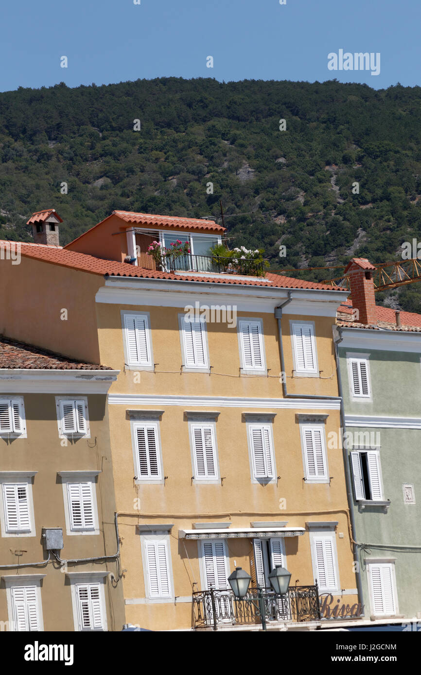 Coastal town of Cres on the Cres Island in Adriatic Sea, Croatia Stock ...