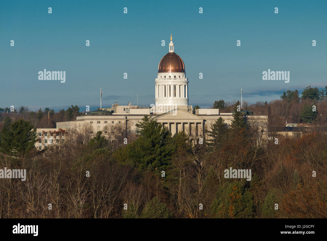USA, Maine, Augusta, Maine State House, designed by Charles Bulfinch ...