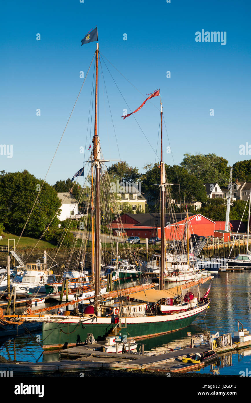 USA, Maine, Camden, Camden Harbor, sunset Stock Photo - Alamy