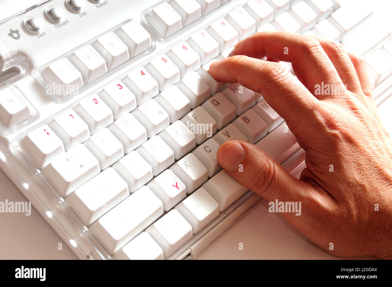 Man typing on a computer hi-res stock photography and images - Alamy