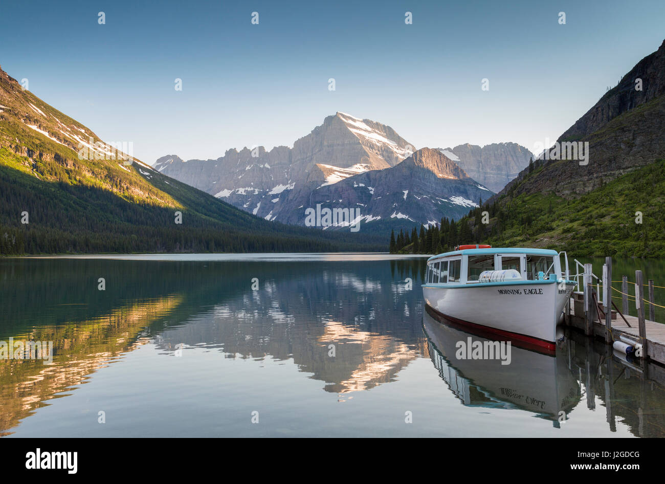 Lake Josephine, Many Glaciers area, Glacier National Park, Montana, USA ...