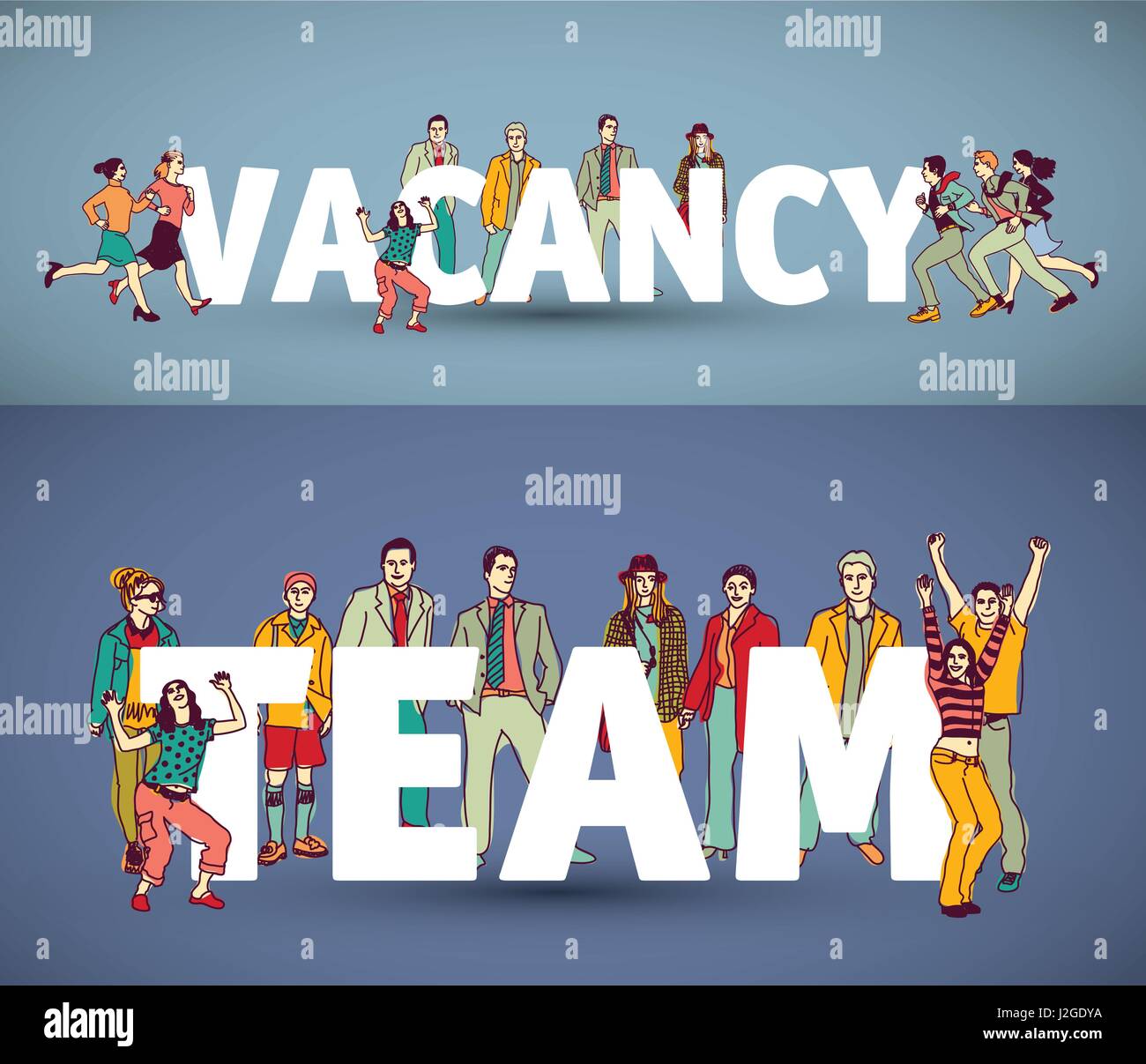 Happy corporate business people Stock Vector Images - Alamy
