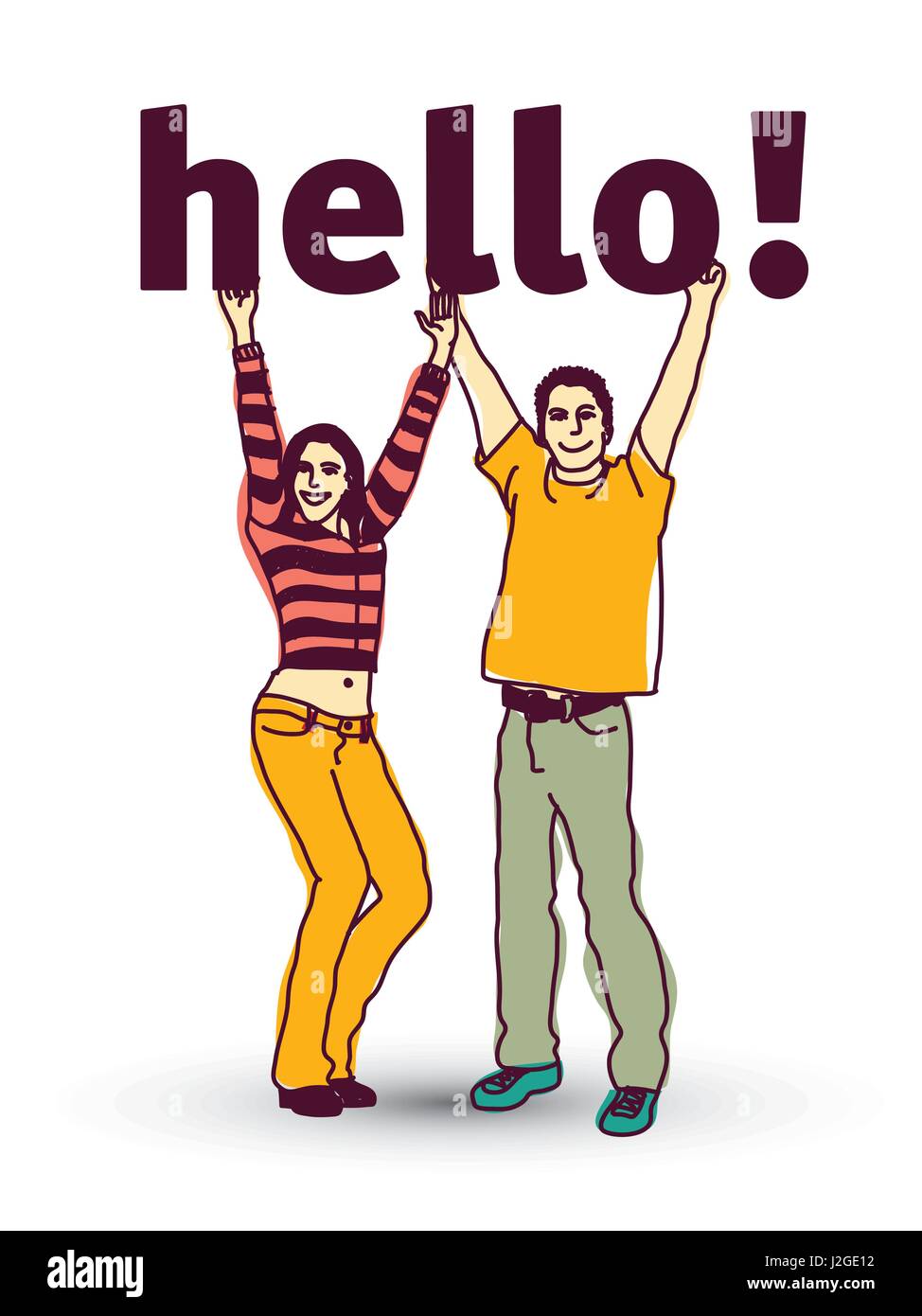 Hello beautiful Stock Vector Images - Alamy