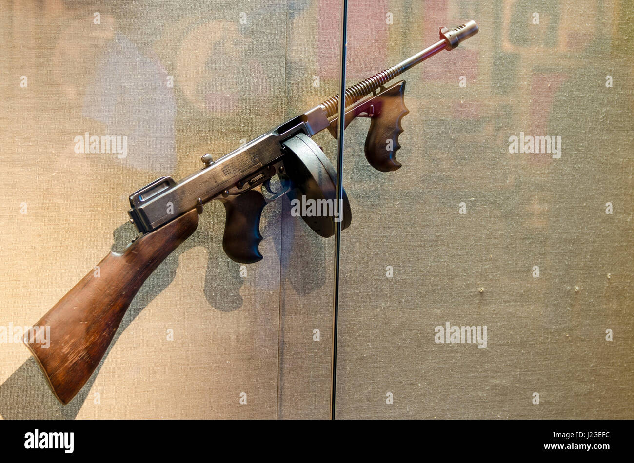 Exhibits and displays in The Mob Museum Las Vegas, Nevada Stock Photo ...