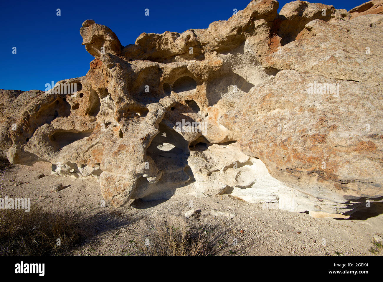 Sheldon National Wildlife Refuge, Nevada, eroded rock formations ...
