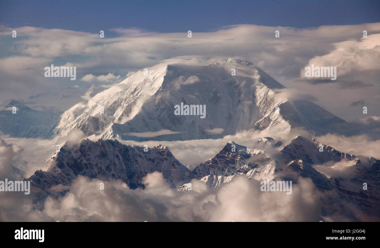 USA, Alaska, Denali, Mt. McKinley Summit in Clouds Stock Photo - Alamy