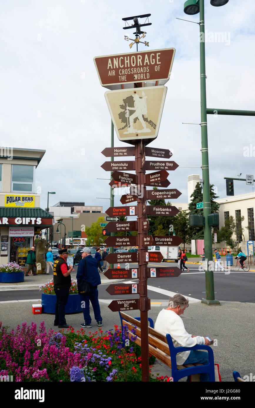 Direction signs in alaska hi-res stock photography and images - Alamy