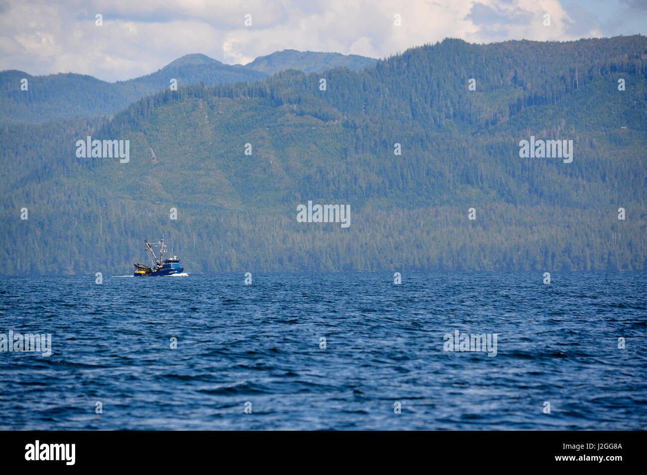 USA, Alaska, Southeast north of Ketchikan, seine fishing boat Stock ...