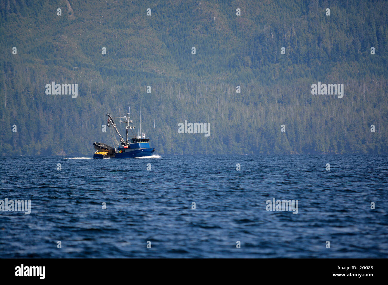 USA, Alaska, Southeast north of Ketchikan, seine fishing boat Stock ...