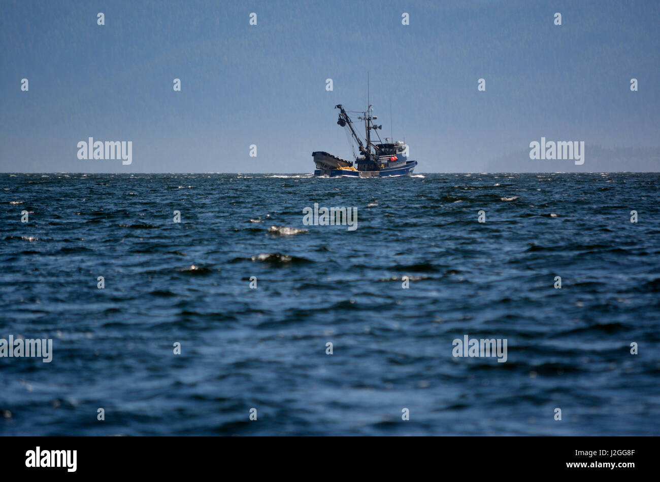 USA, Alaska, Southeast north of Ketchikan, seine fishing boat Stock ...