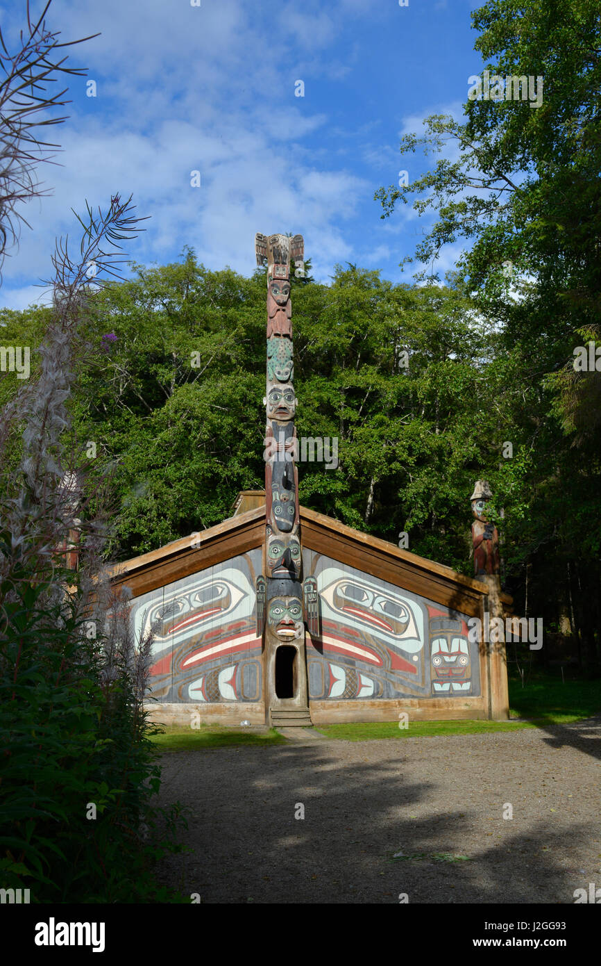 USA, Alaska, Ketchikan, Totem Bight State Historical Park Stock Photo ...
