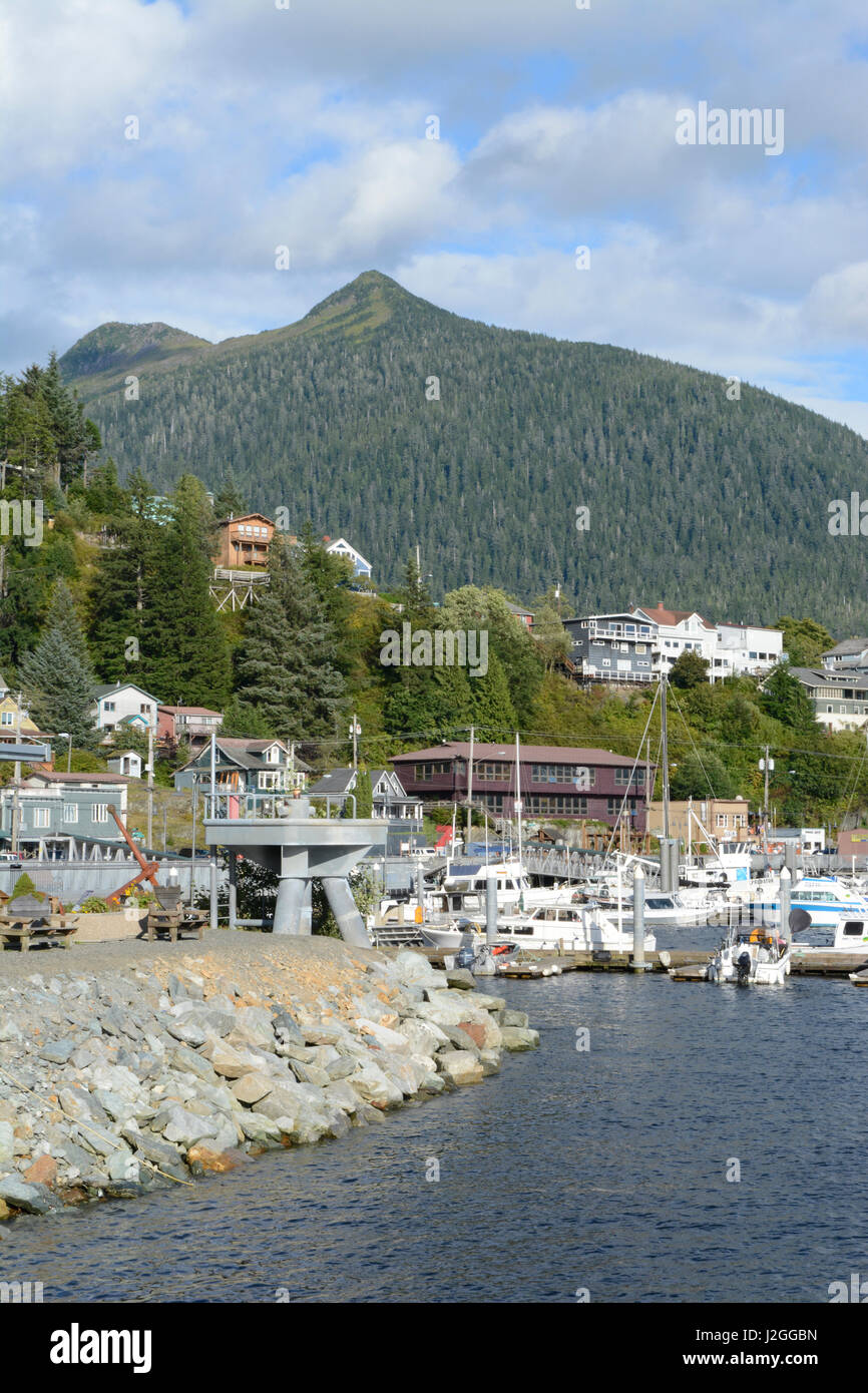 USA, Alaska, Ketchikan, downtown cruise ship docks Stock Photo - Alamy