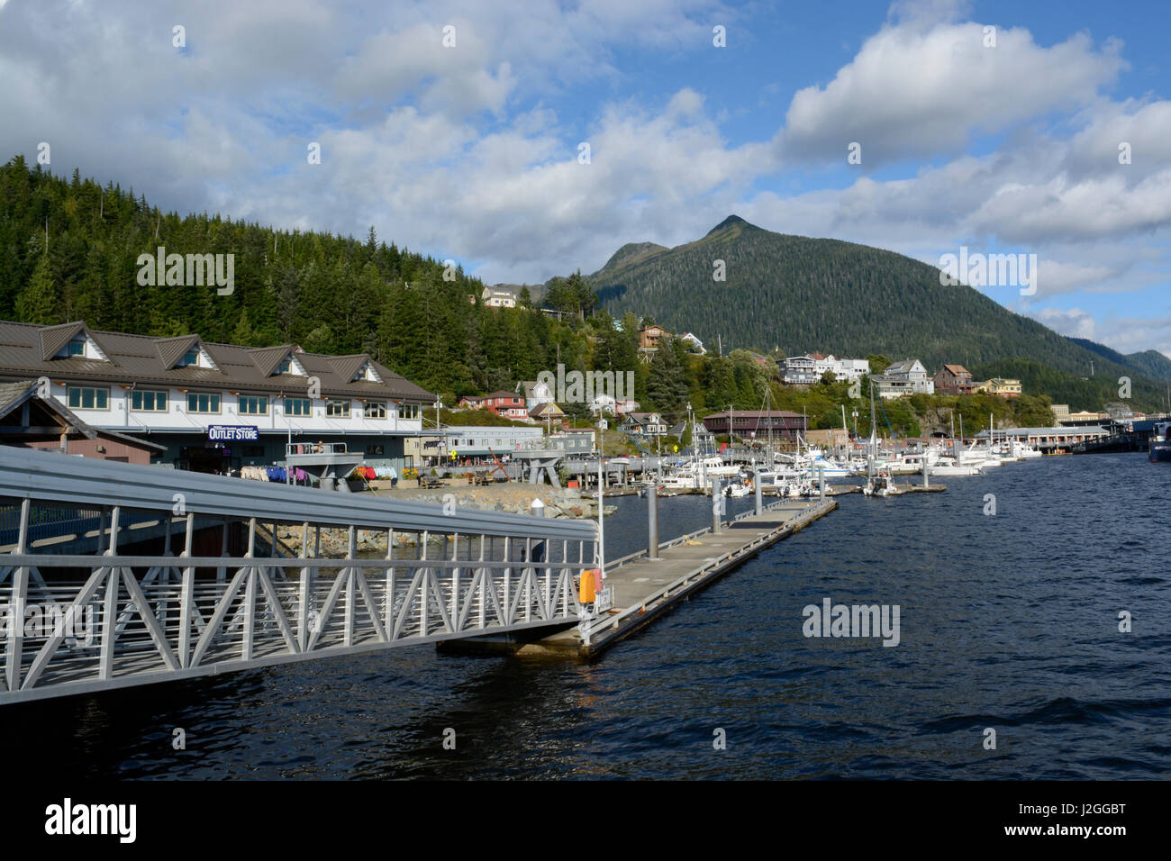 USA, Alaska, Ketchikan, downtown cruise ship docks Stock Photo - Alamy