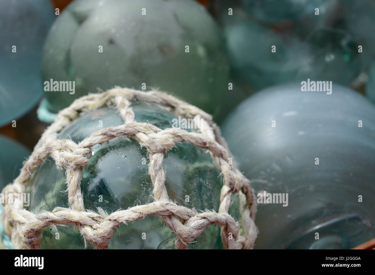 USA, Alaska, Ketchikan, antique Japanese glass fishing floats Stock ...