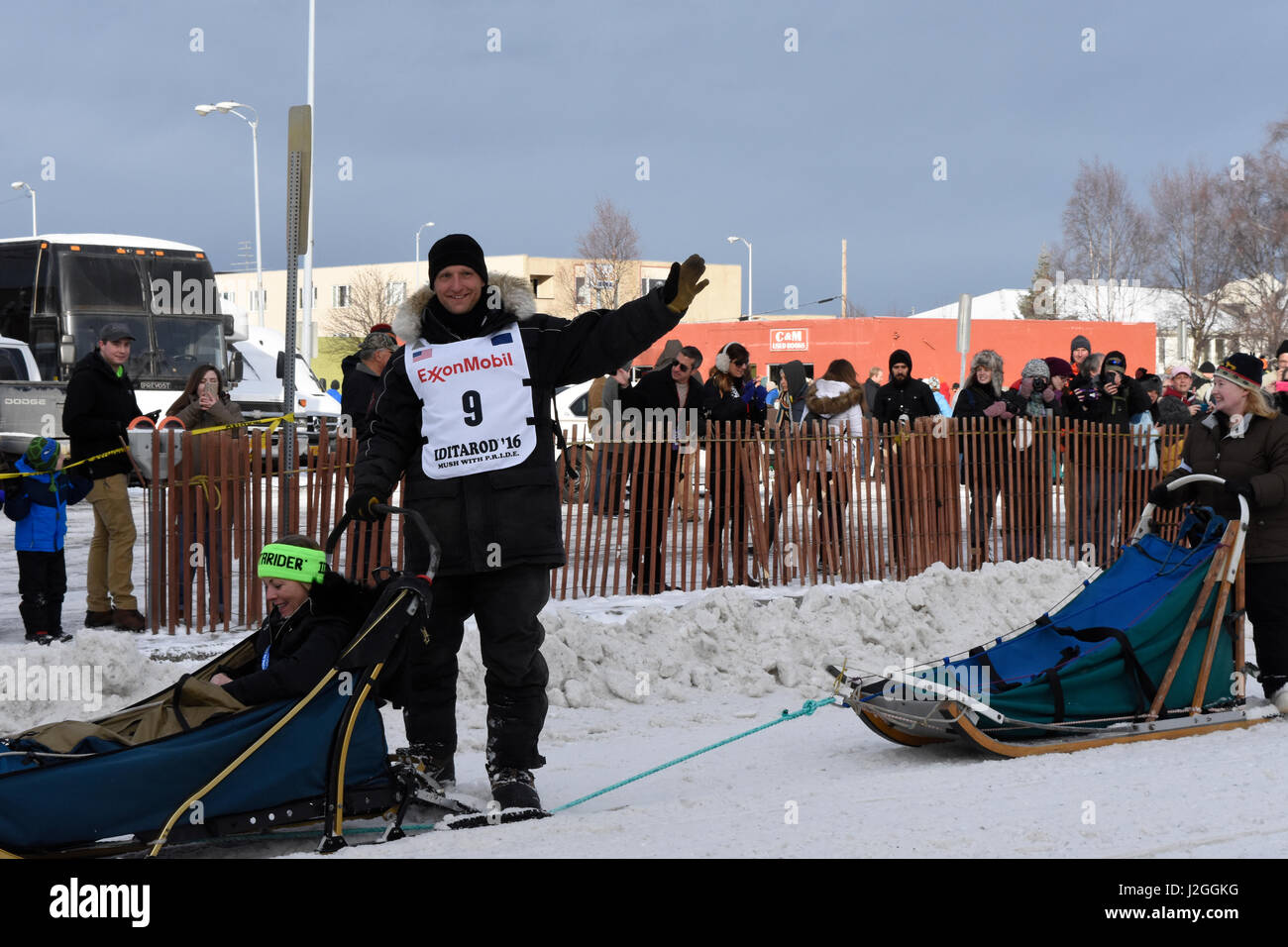 USA, Alaska, Anchorage, downtown 2016 Iditarod start Stock Photo - Alamy