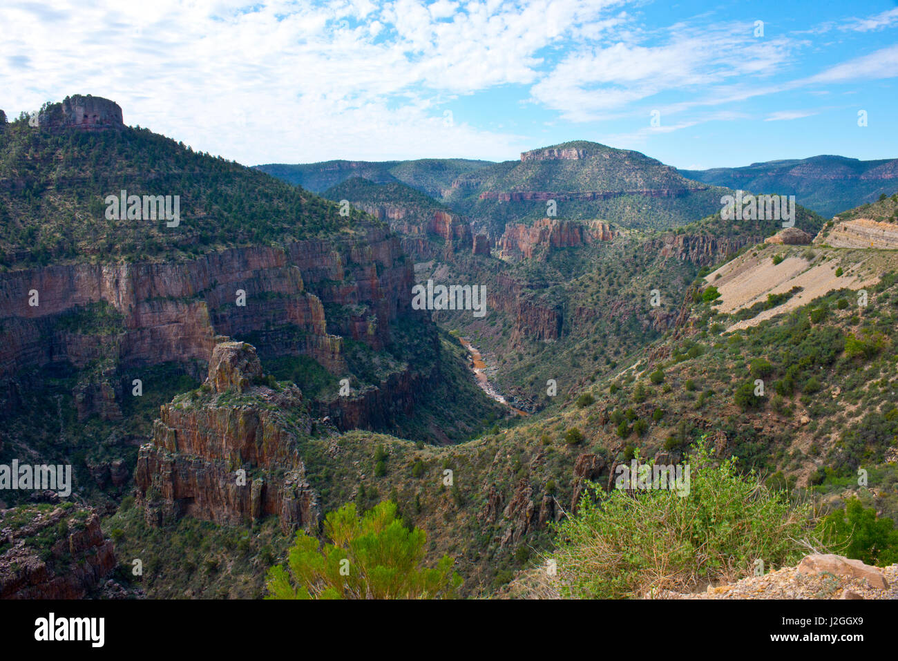 USA, Arizona, Black River of the Salt River Canyon (Large format sizes ...