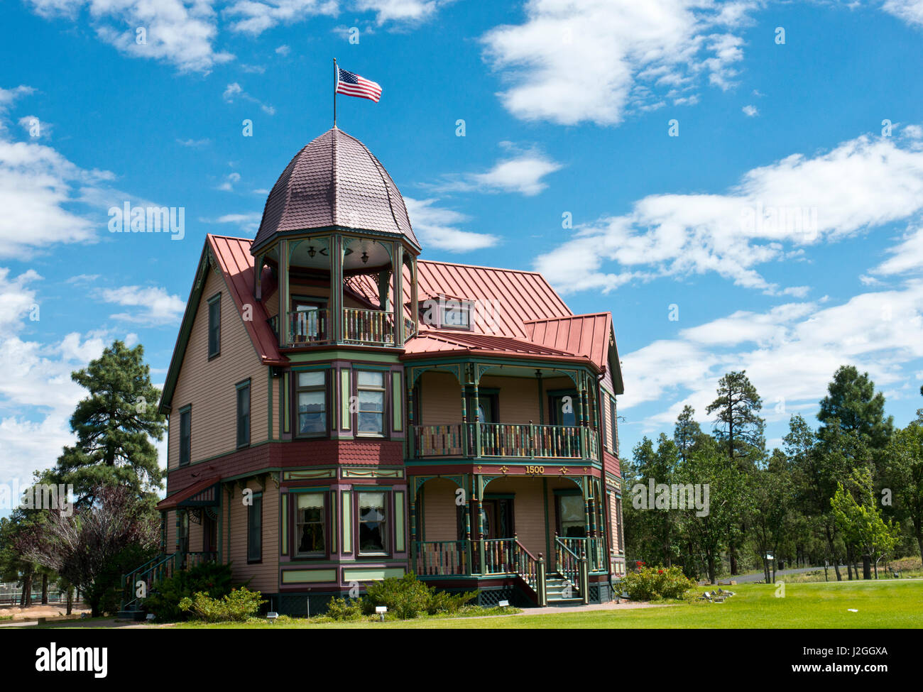 USA, Arizona, McCarty Enterprises Victorian Queen Anne Style Building ...