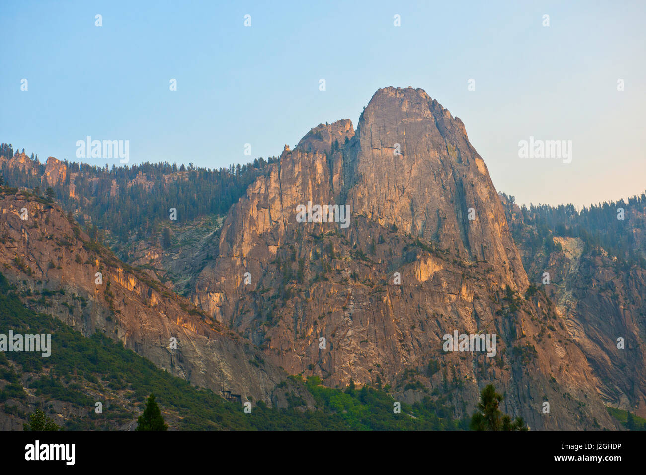 USA, California, Yosemite National Park, Sentinel Rock (Large format ...