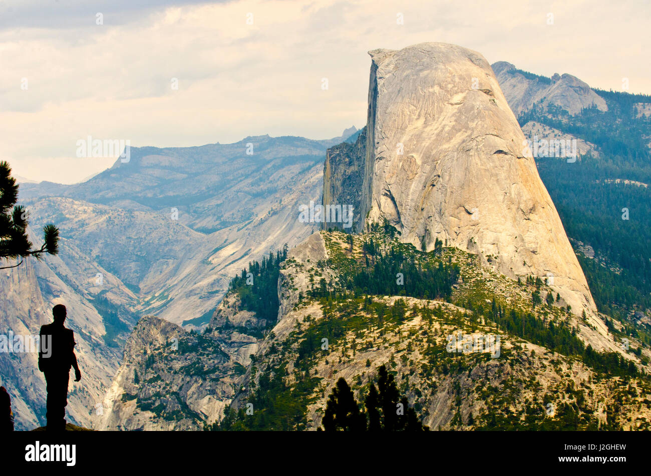 USA, California, Yosemite National Park, Half Dome, from Washburn Point ...