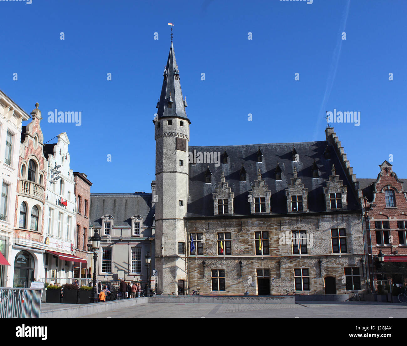 DENDERMONDE, BELGIUM, MARCH 28 2017: The 13th century, gothic style ...
