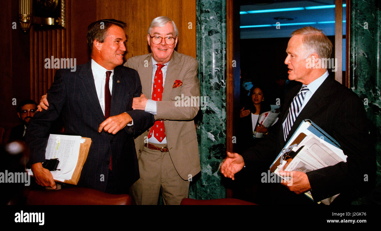Senator John Breaux, Daniel Patrick Moynihan and Senator Bob Packwood ...