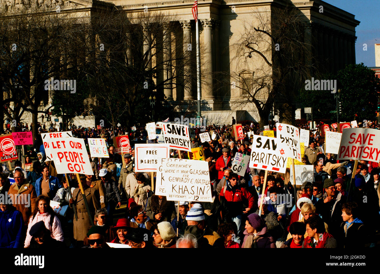 A Pre Summit Jewish Rally before the Reagan Gorbachev meeting in ...