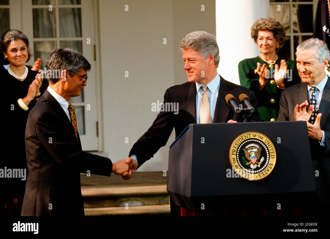 President Clinton announcing the appointment of Robert Rubin as ...