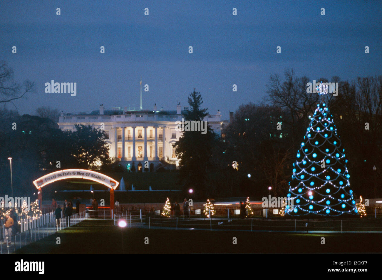 The White House Christmas Tree 1987, Washington DC Stock Photo - Alamy