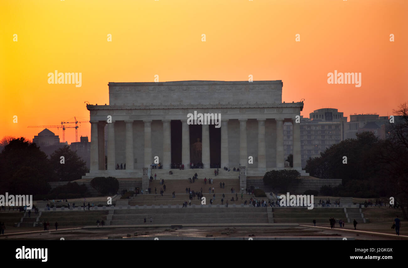 Lincoln Memorial, Sunset, Washington DC Stock Photo - Alamy