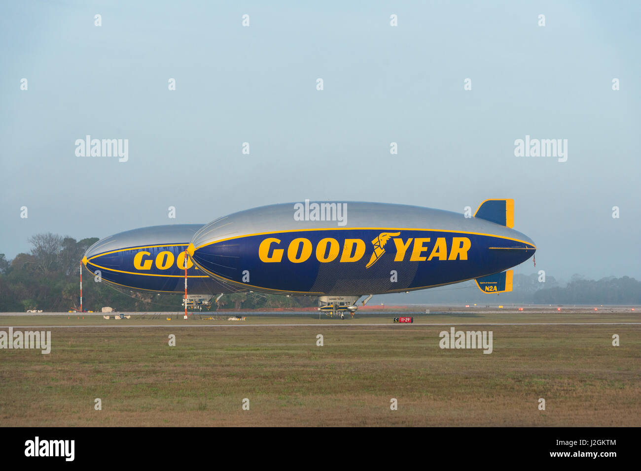 USA, Florida, New Smyrna Beach, Goodyear blimp (Large format sizes ...