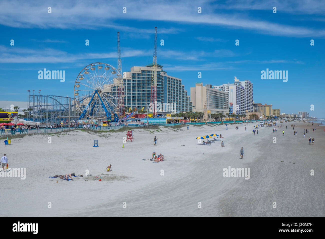 Daytona Boardwalk Amusements, Daytona Beach, Florida, USA Stock Photo ...