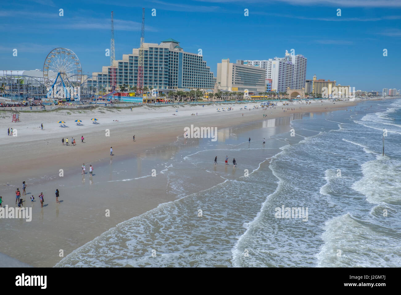 Daytona Boardwalk Amusements, Daytona Beach, Florida, USA Stock Photo ...