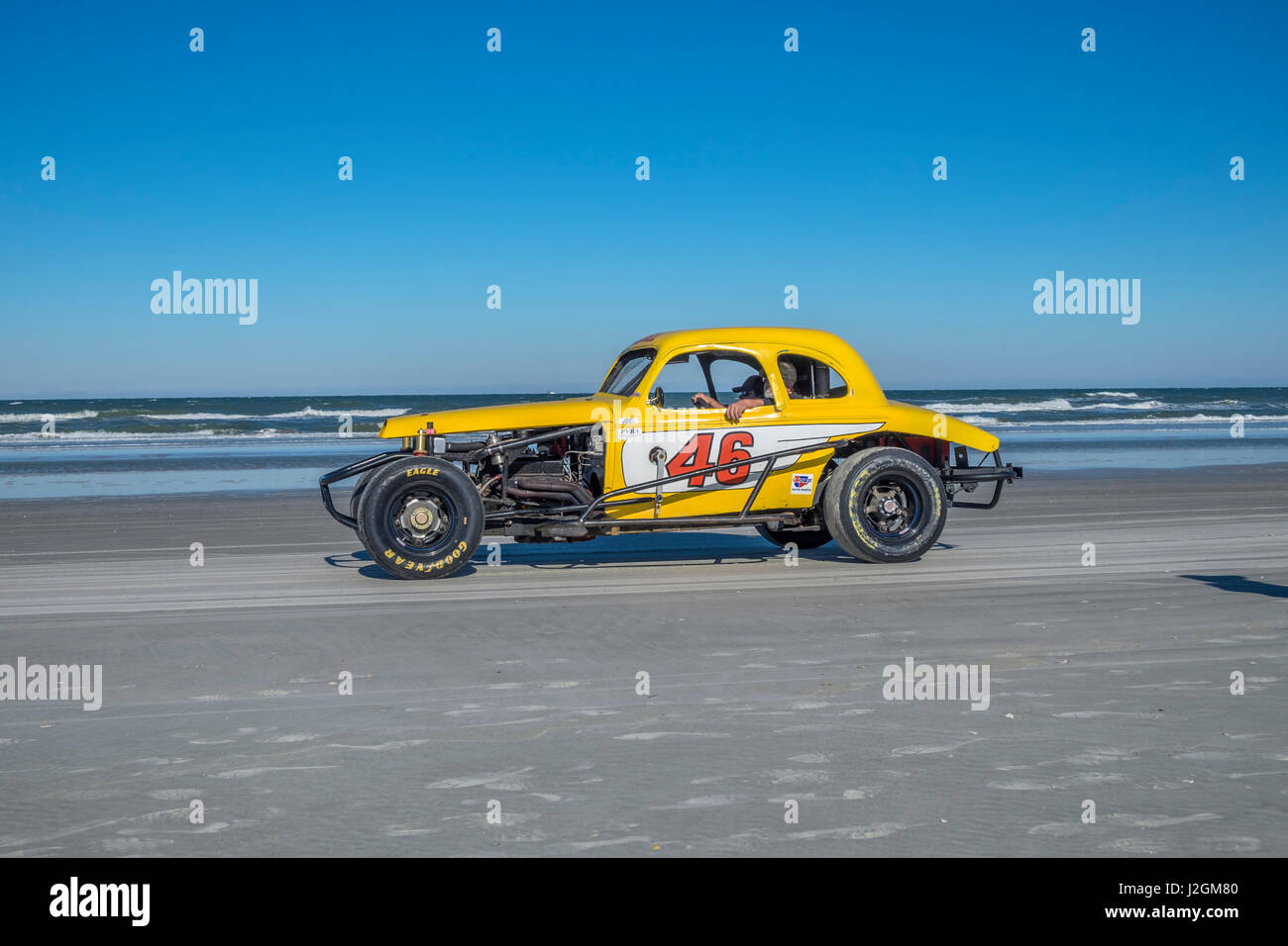 Antique NASCAR cars, North Turn, Ponce Inlet, Florida, USA Stock Photo ...