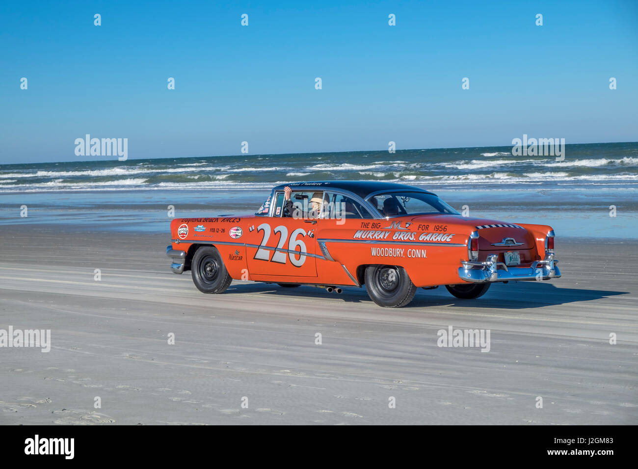 Antique NASCAR cars, North Turn, Ponce Inlet, Florida, USA Stock Photo ...