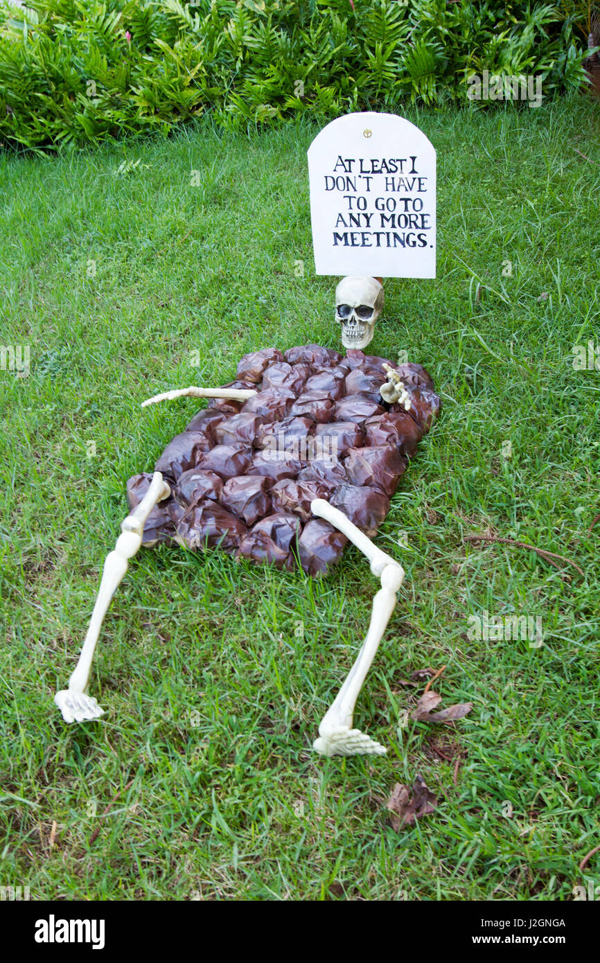Skeleton express anti meeting sentiment. Lanai. Hawaii. USA Stock Photo ...