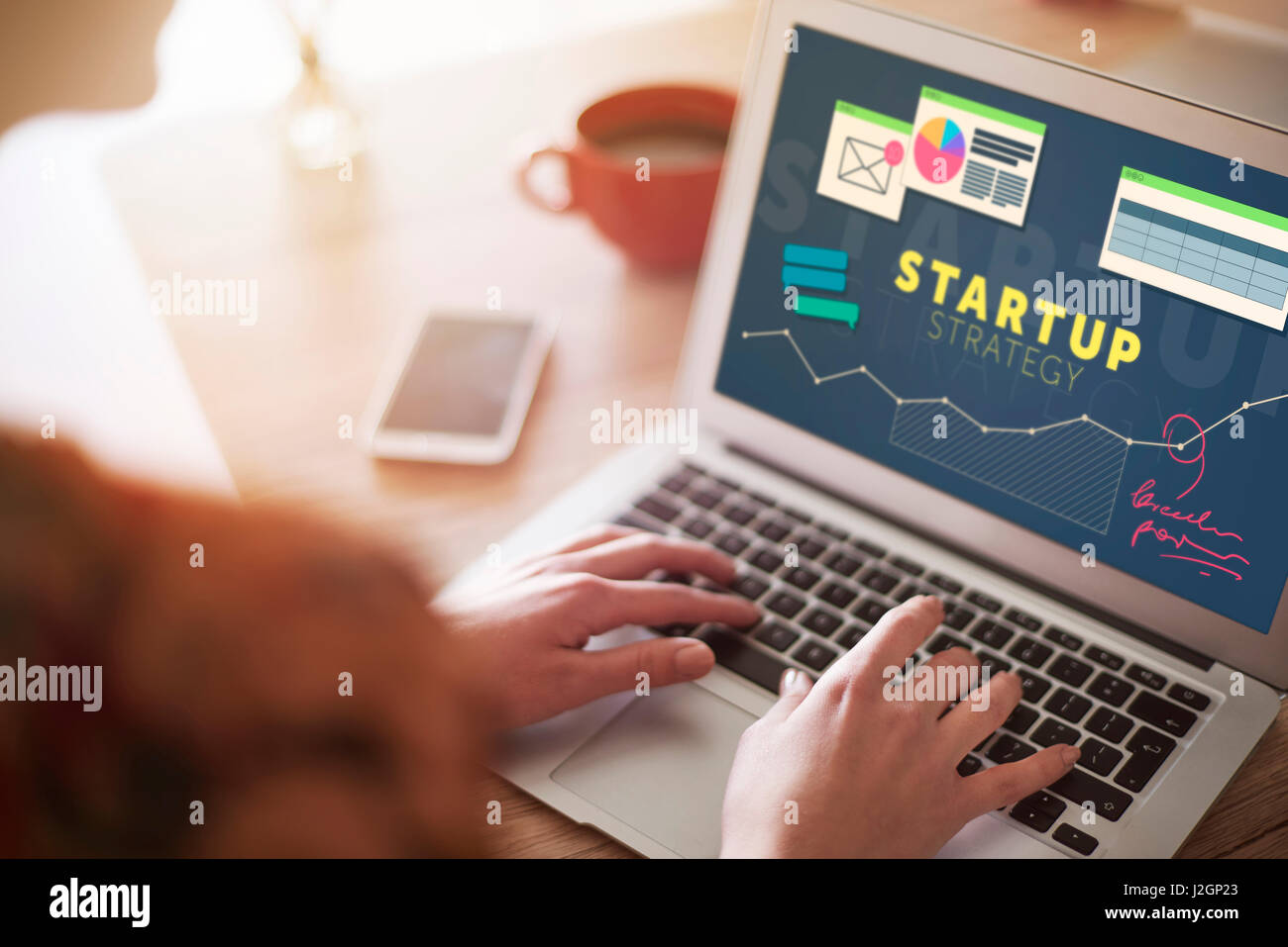 Startup digital technology concept hi-res stock photography and images ...