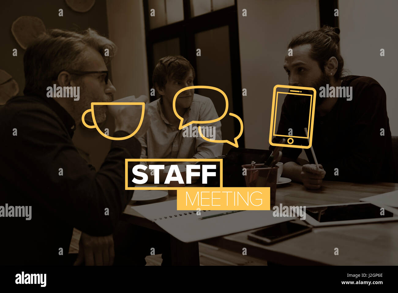 Staff meeting at the office Stock Photo - Alamy