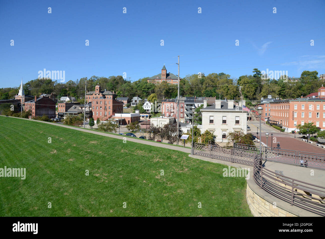 Galena, historic mining town in NW Illinois, 19th century buildings ...