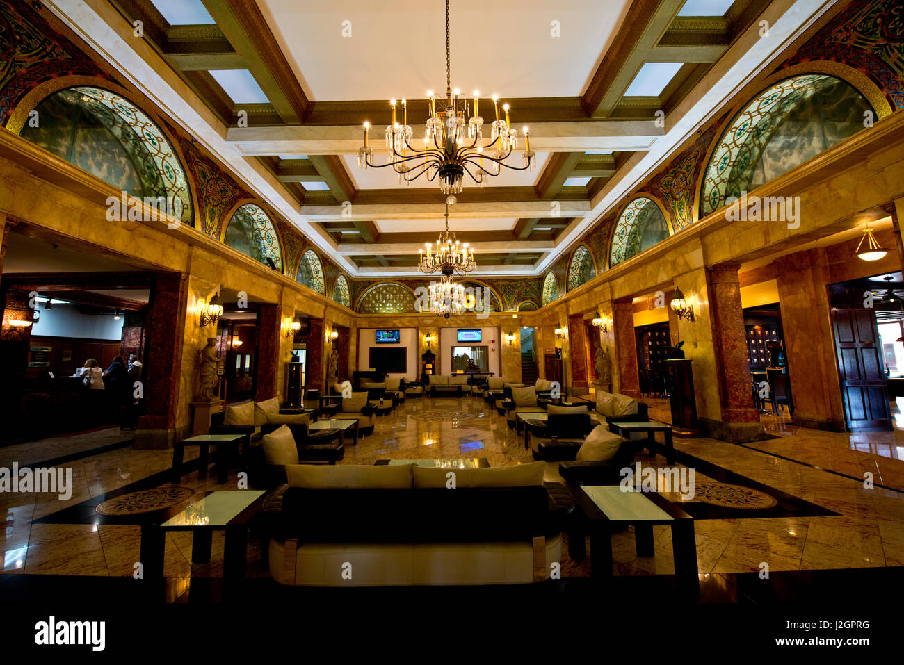 USA, Illinois, Chicago, Congress Plaza Hotel, South Michigan Avenue ...