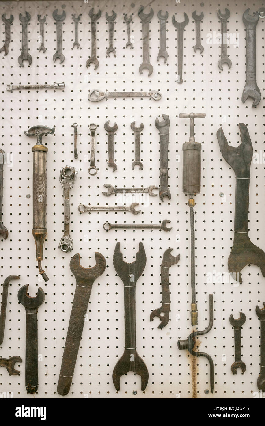 Display of old tools, Joliet, Illinois, USA. Route 66 Stock Photo - Alamy