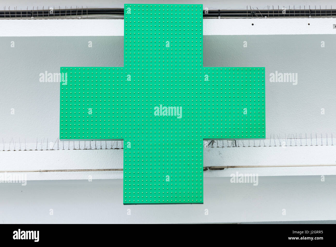 typical green signboard at a pharmacy store Stock Photo - Alamy