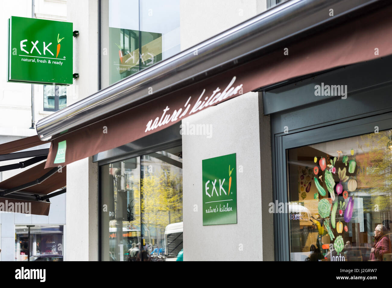Belgian brand Exki healthy restaurant Stock Photo - Alamy