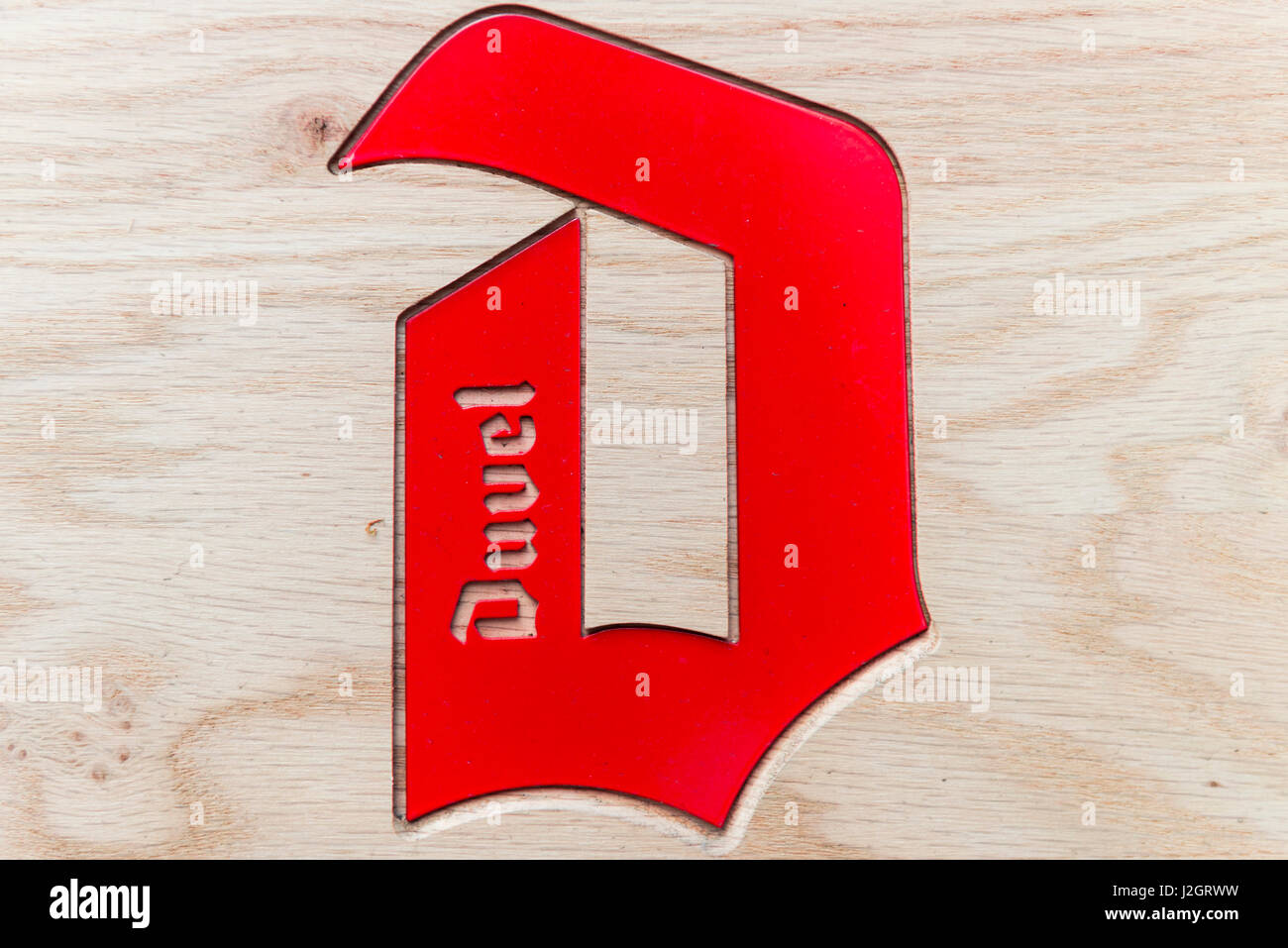 Duvel Belgian beer logo at a Belgian bar Stock Photo - Alamy