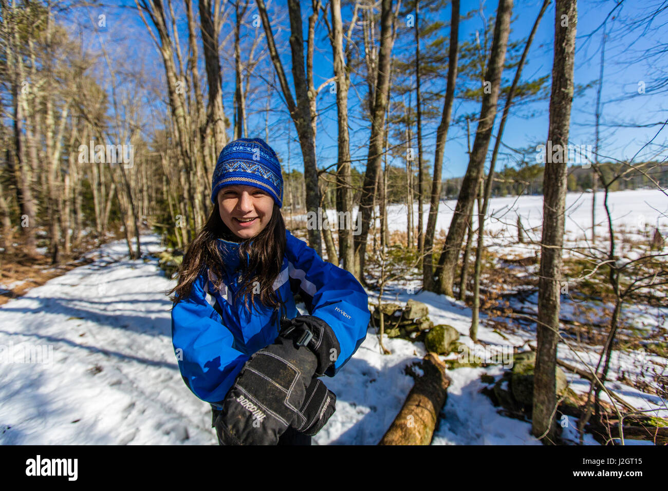 Cadie on the Sweet Trail in Durham, New Hampshire. (MR Stock Photo - Alamy